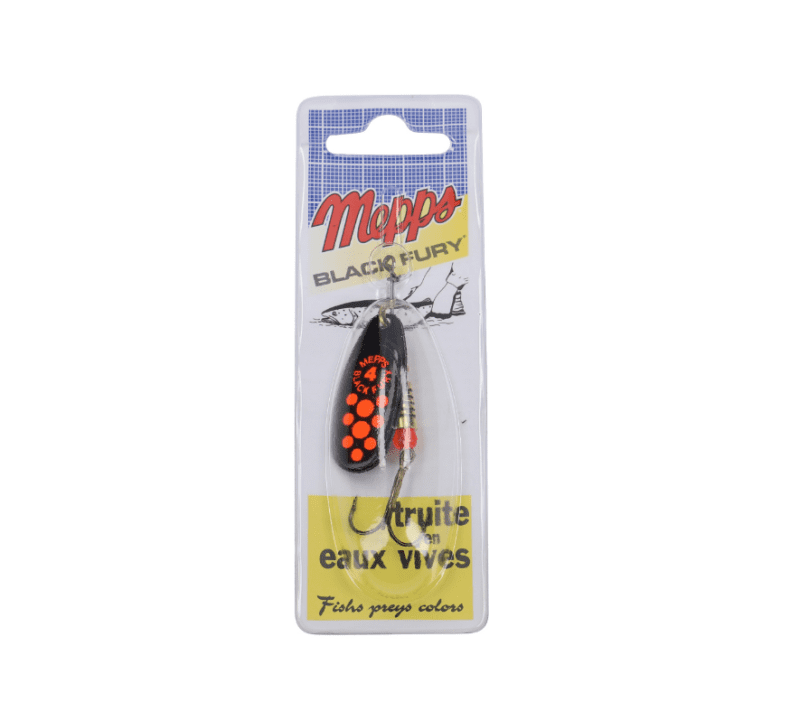 Mepps Black Fury Black with orange dots Size 1 3.5g | 52-36001