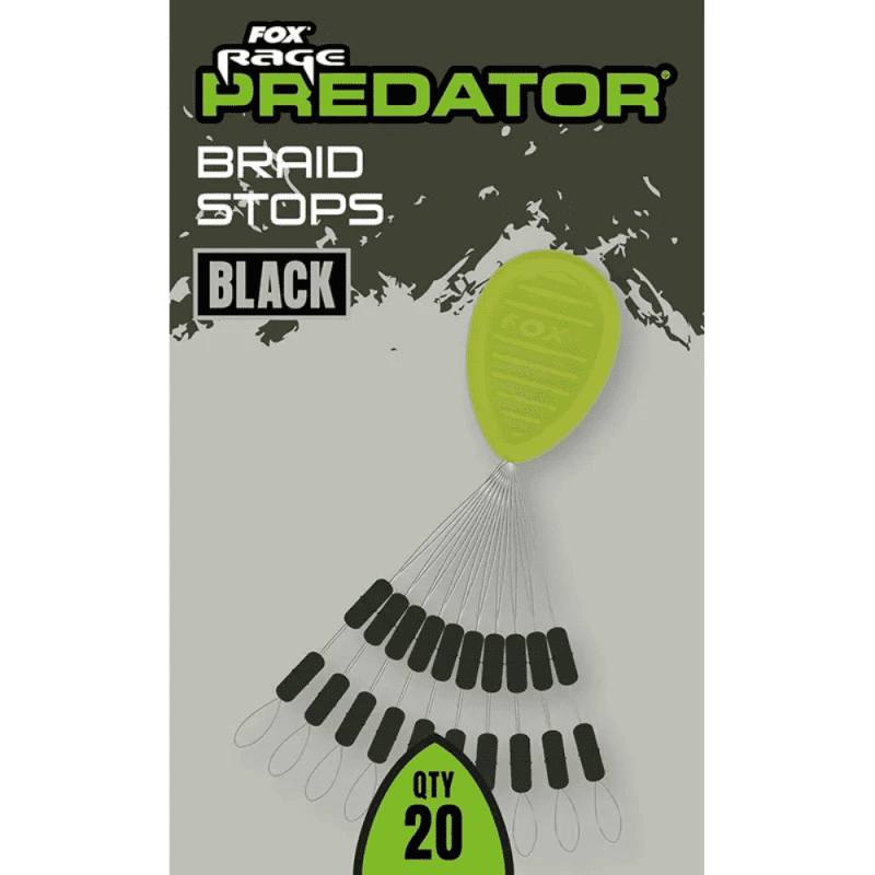 Fox Rage Predator Braid Stops Black 10 Stück | FAC169
