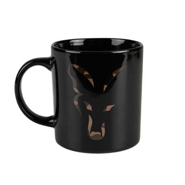 Fox Black & Camo Head Caramic Mug