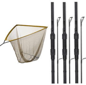 Nash Air Force F20 13ft 3,75lbs Landing Net Bundle 3 Ruten + 1 Kescher ...